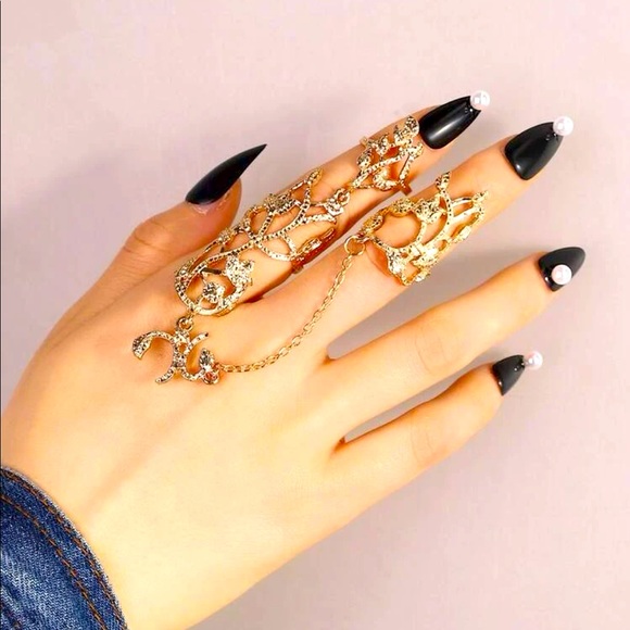 unb | Jewelry | Gold Toned Rings And Finger Covers | Poshmark